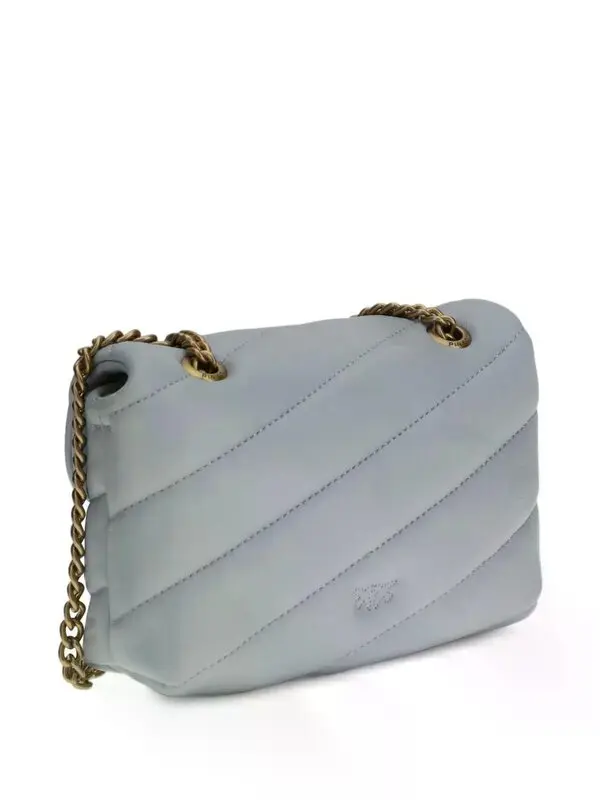 Pinko Maxi Love Quilted Shoulder Bag - Blue
