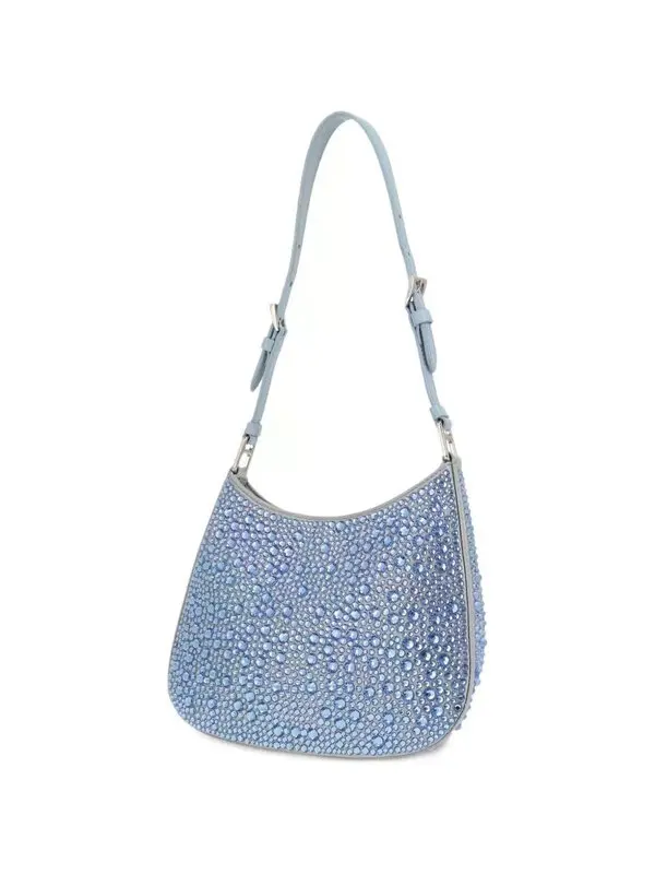 Prada 2020s Cleo Leather Shoulder Bag - Blue