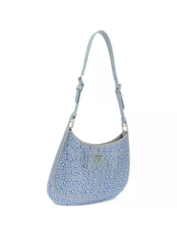 Prada 2020s Cleo Leather Shoulder Bag - Blue