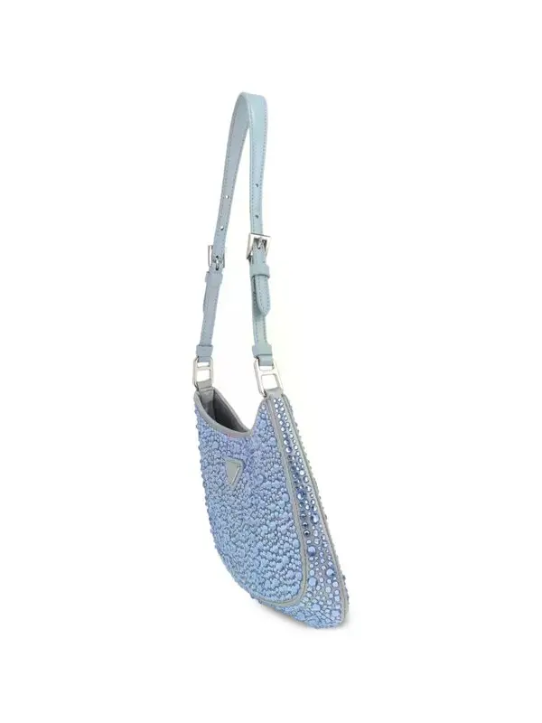 Prada 2020s Cleo Leather Shoulder Bag - Blue