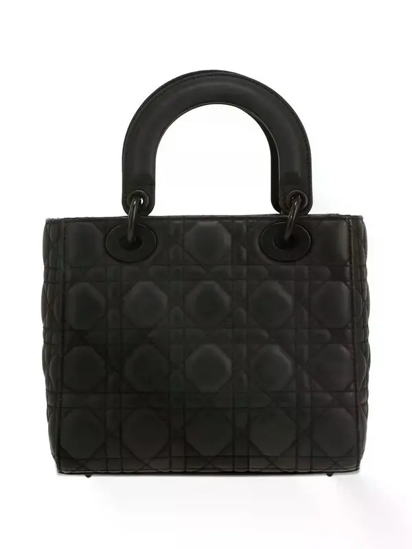 Dior Lady Leather Tote Bag - Black