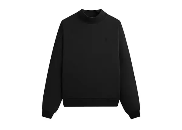 Kith Garment Dyed Fleece Mockneck Sweatshirt - Black