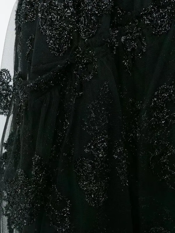 Simone Rocha Jacquard Tulle Midi Skirt