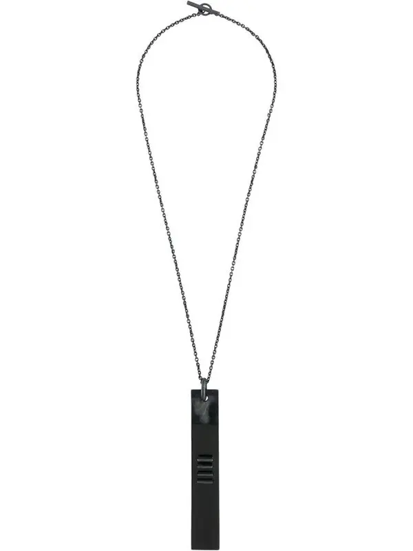 PARTS OF FOUR Plate Slab Necklace - Black