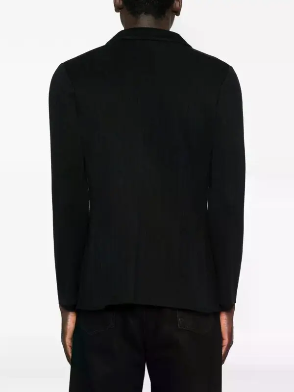 LARDINI Notched Patch-pocket Jacket - Black