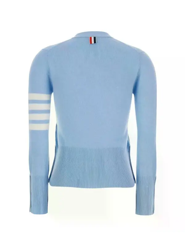 Thom Browne 4-bar V-neck Cardigan - Blue