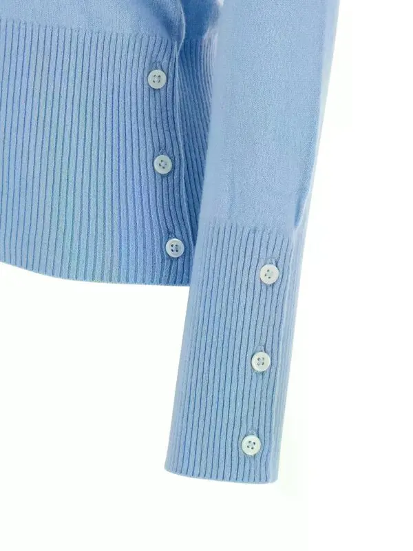 Thom Browne 4-bar V-neck Cardigan - Blue