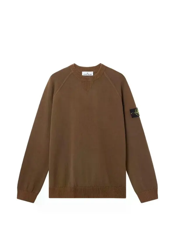 Stone Island Crew-neck Long Sleeve Sweater - Brown