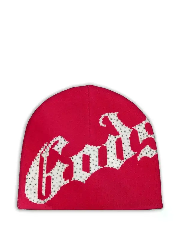 GODSPEED Logo Studded Beanie - Red