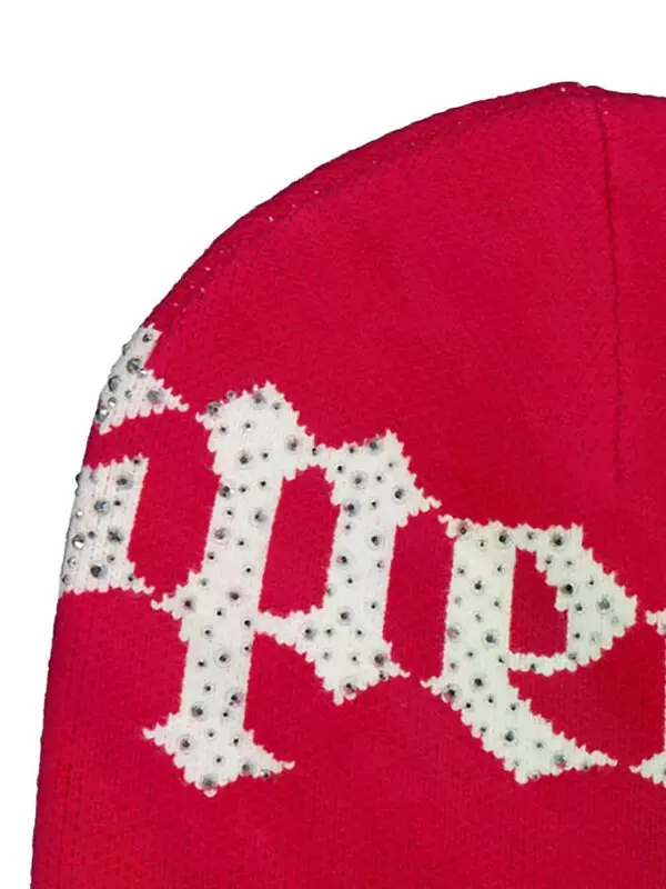 GODSPEED Logo Studded Beanie - Red