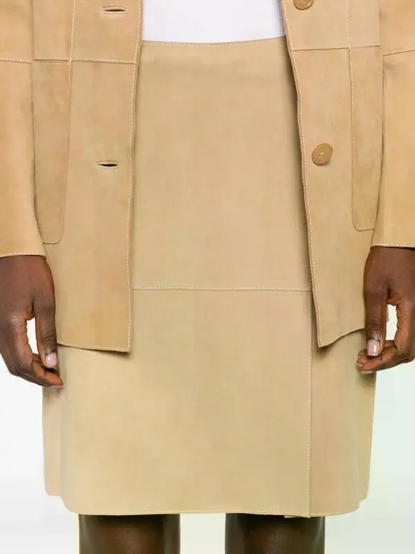 P.a.r.o.s.h Minuetto Suede Mini Skirt