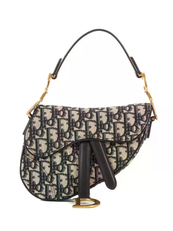 Dior Mini Oblique Saddle Shoulder Bag - Neutrals