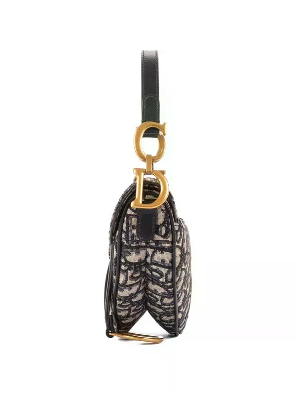 Dior Mini Oblique Saddle Shoulder Bag - Neutrals