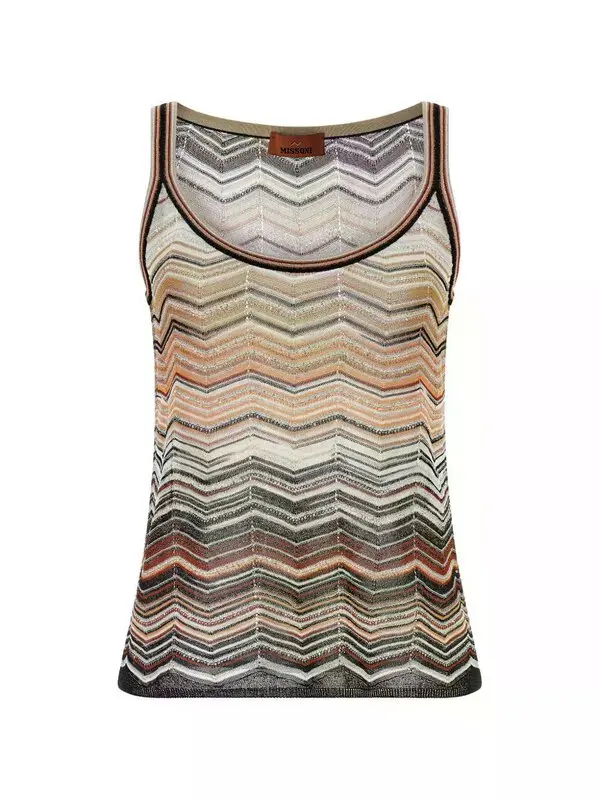 Missoni Chevron Sequin Tank Top