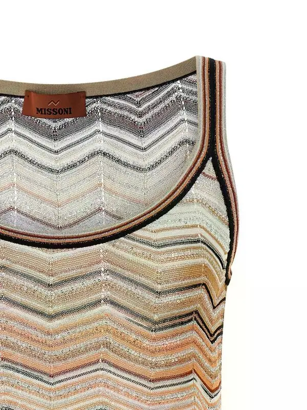 Missoni Chevron Sequin Tank Top