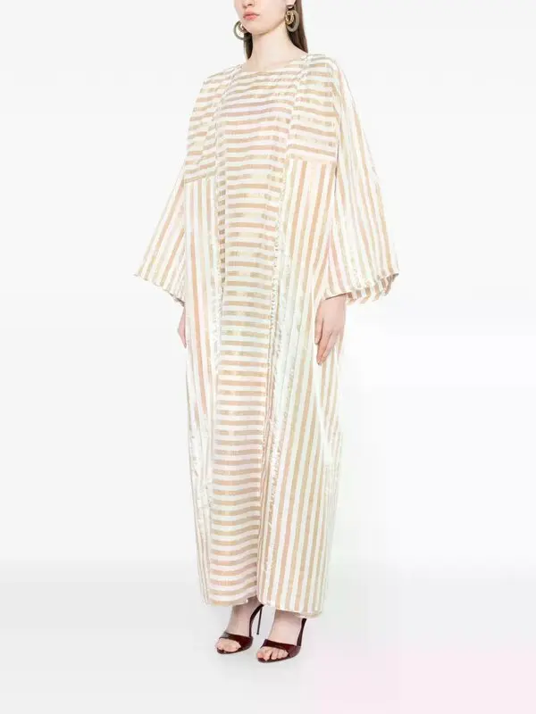 BAMBAH Abaya Maxi Dress With Striped Pattern