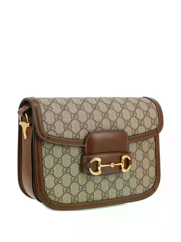 Gucci 1955 Horsebit Monogram Shoulder Bag - Neutrals