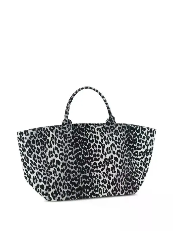 GANNI Leopard Sequin Xxl Appliqué Tote Bag