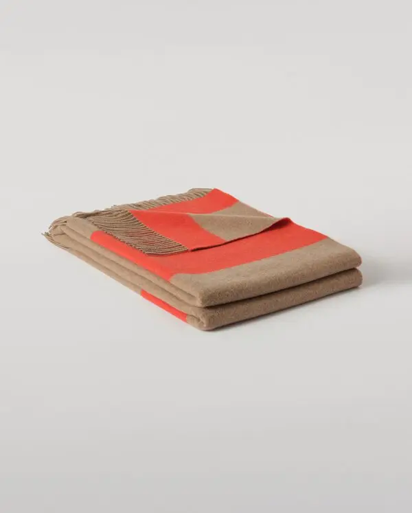 Johnstons Of Elgin Brown & Stripe Throw