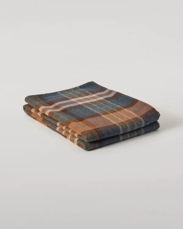 Johnstons Of Elgin Double Face & Brown Wool Throw