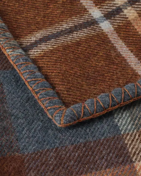 Johnstons Of Elgin Double Face & Brown Wool Throw