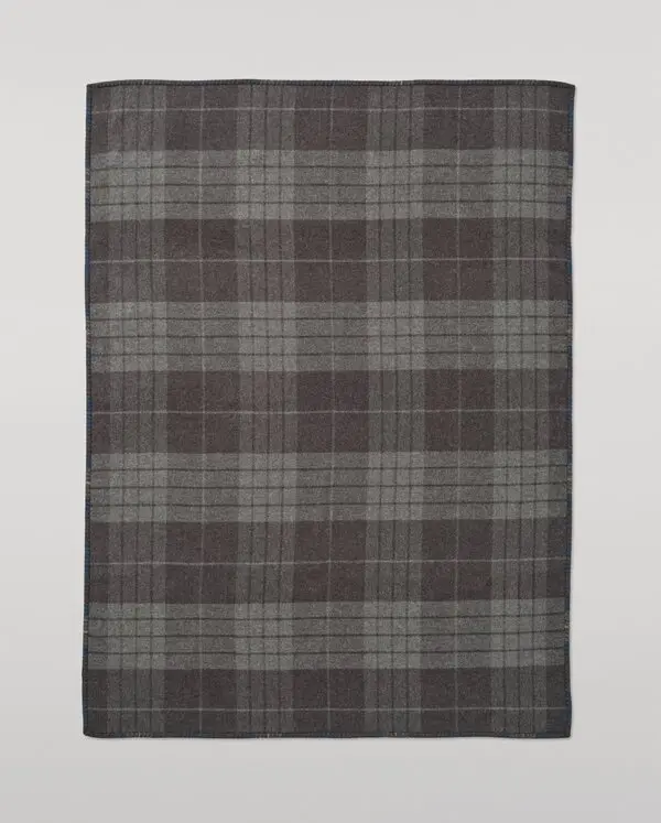 Johnstons Of Elgin Double Face & Grey Wool Throw