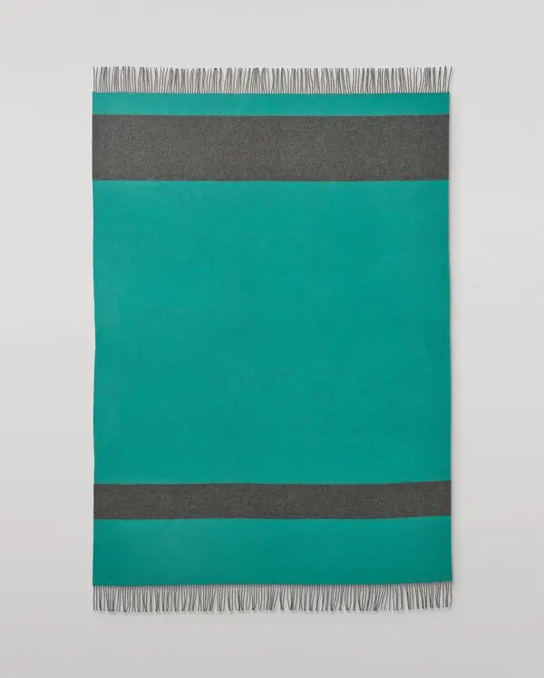 Johnstons Of Elgin Grey & Stripe Throw