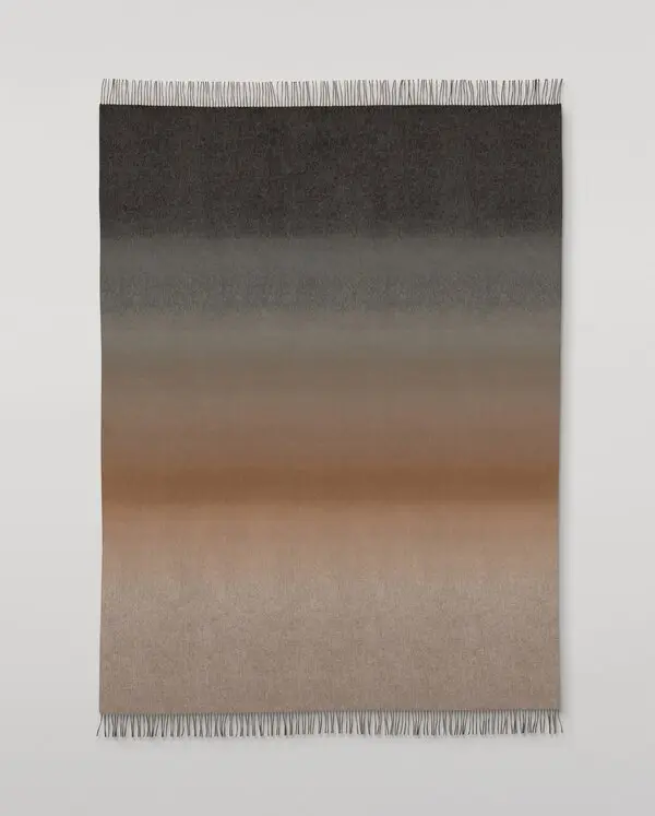 Johnstons Of Elgin Umbra Ombre Cashmere Throw - Brown