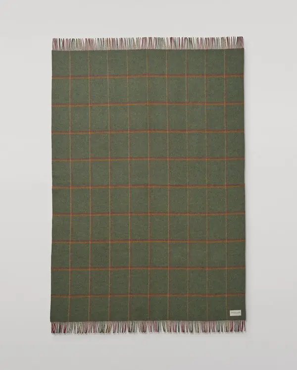 Johnstons Of Elgin Double Face & Green Lambswool Throw