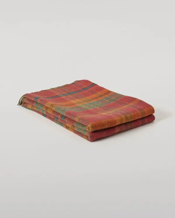 Johnstons Of Elgin Double Face & Green Lambswool Throw