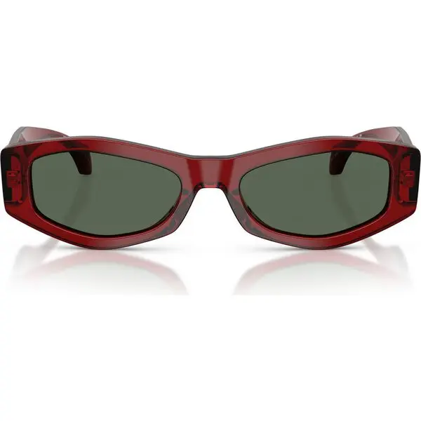 Versace 54mm Irregular Sunglasses - Dark Green
