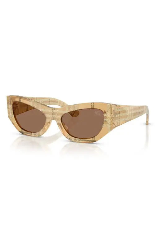Burberry 54mm Cat Eye Sunglasses - Dark Brown