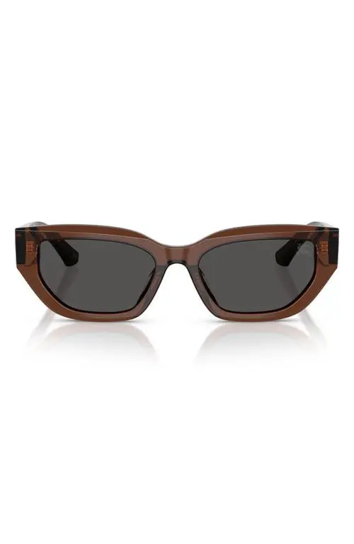Burberry 54mm Irregular Sunglasses - Brown
