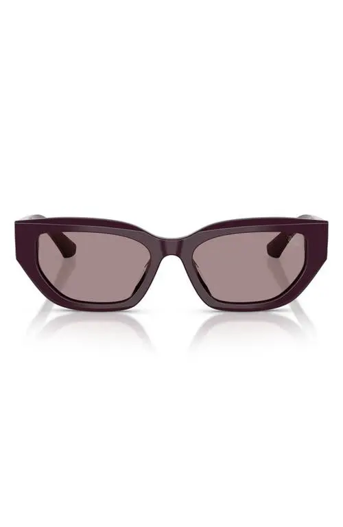 Burberry 54mm Irregular Sunglasses - Violet