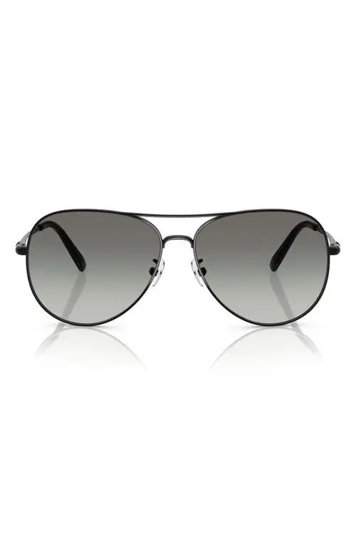 Tory Burch 58mm Pilot Sunglasses - Black/grey Gradient