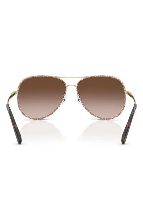 Tory Burch 58mm Pilot Sunglasses - Brown Gradient