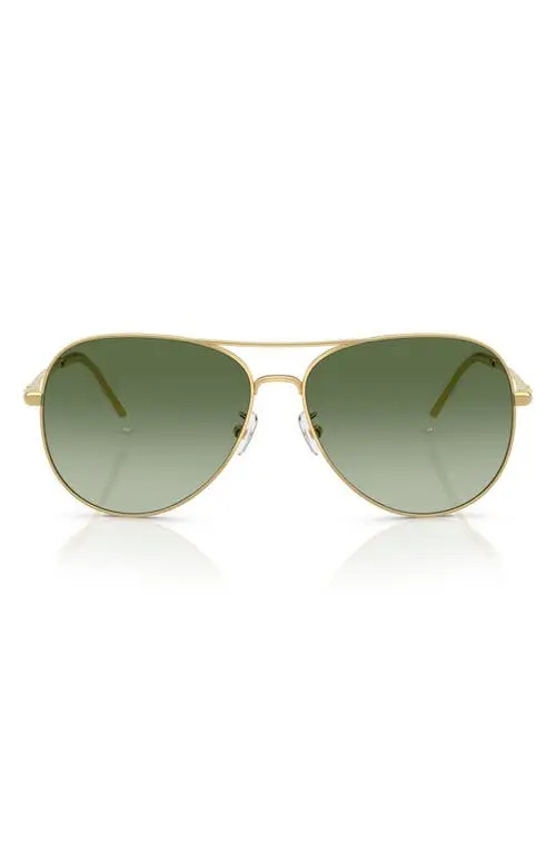 Tory Burch 58mm Pilot Sunglasses - Green Gradient