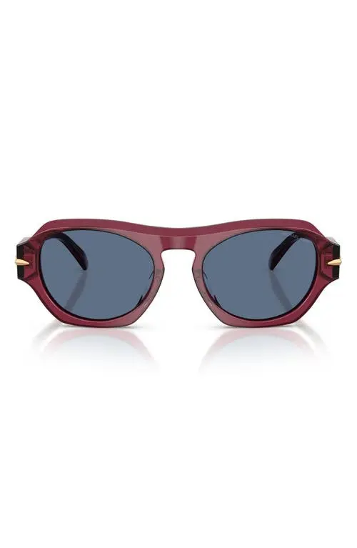 Michael Kors 52mm Geometric Sunglasses - Wine Transparent/blue