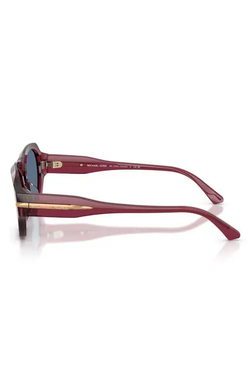 Michael Kors 52mm Geometric Sunglasses - Wine Transparent/blue