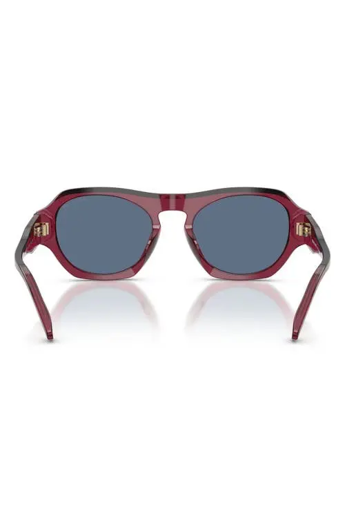 Michael Kors 52mm Geometric Sunglasses - Wine Transparent/blue