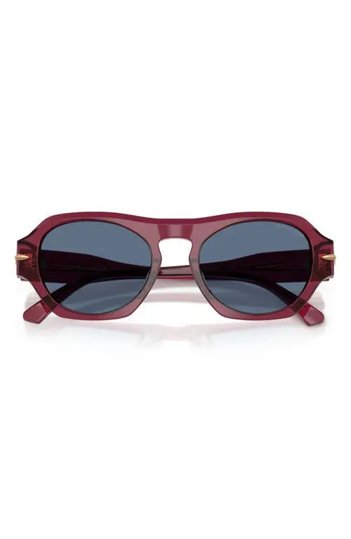 Michael Kors 52mm Geometric Sunglasses - Wine Transparent/blue