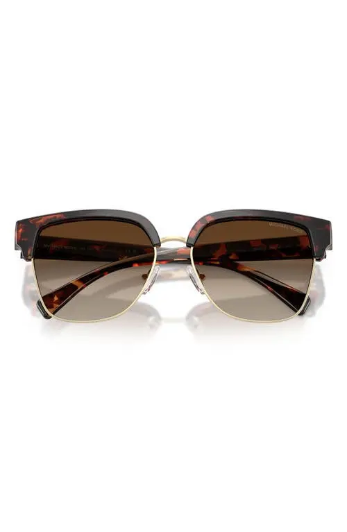 Michael Kors St. Eustatius 56mm Square Sunglasses - Dark Tortoise/smoke Gradient