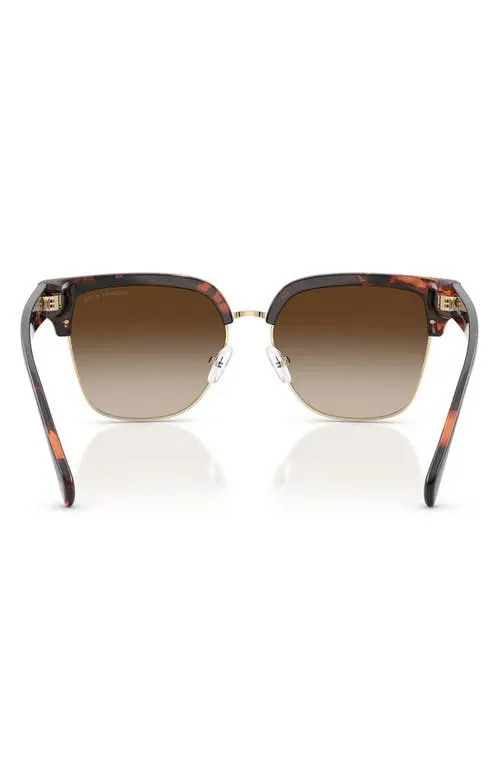 Michael Kors St. Eustatius 56mm Square Sunglasses - Dark Tortoise/smoke Gradient