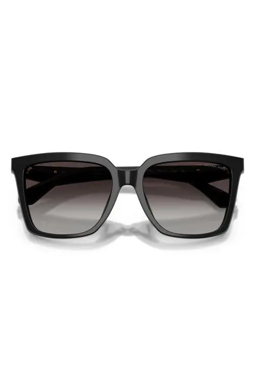 Michael Kors Menaggio 55mm Gradient Square Sunglasses - Black/light Grey Gradient