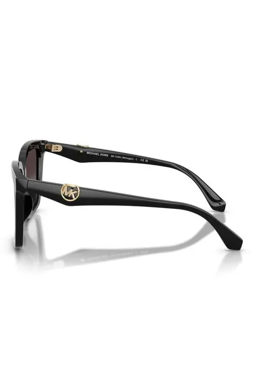 Michael Kors Menaggio 55mm Gradient Square Sunglasses - Black/light Grey Gradient
