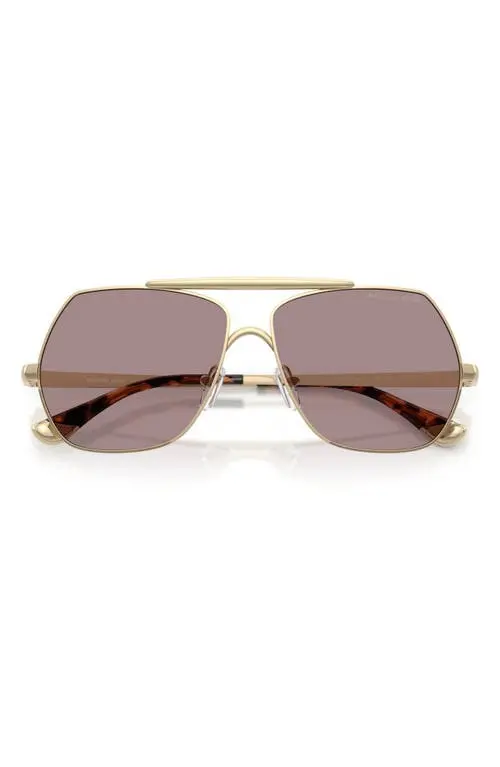 Michael Kors Denver 58mm Pilot Sunglasses - Light Gold