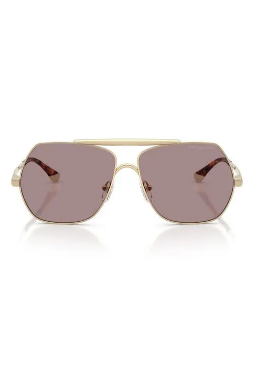 Michael Kors Denver 58mm Pilot Sunglasses - Light Gold/grape