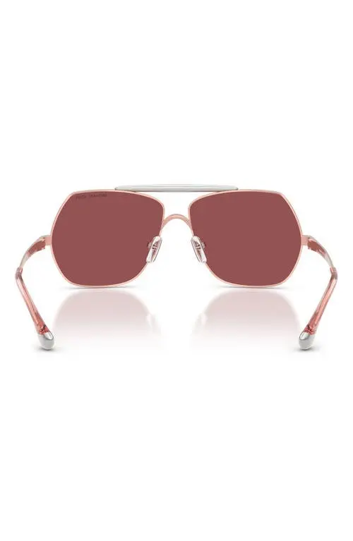 Michael Kors Denver 58mm Pilot Sunglasses - Rose Gold/wine Mirror