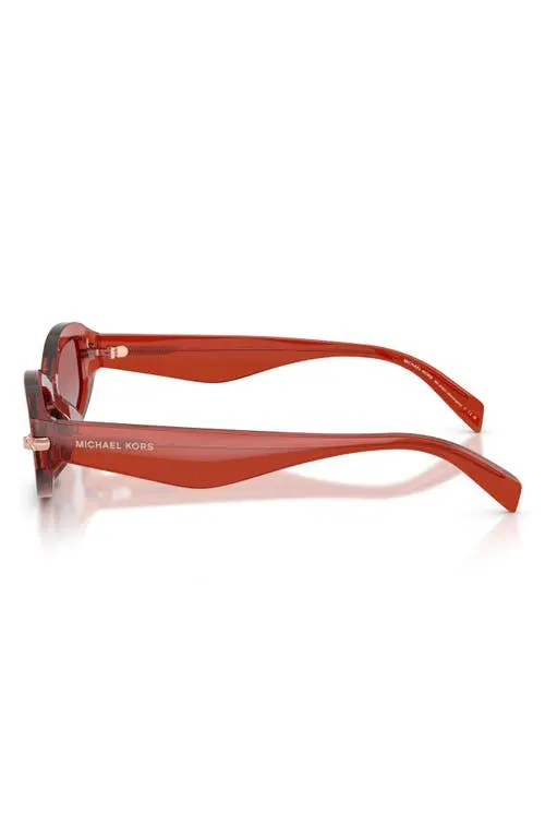 Michael Kors Wilmington 54mm Oval Sunglasses - Pink Tortoise