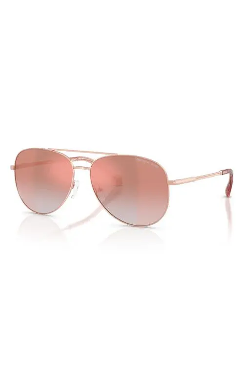 Michael Kors Perledo 58mm Pilot Sunglasses - Rose Gold/pink
